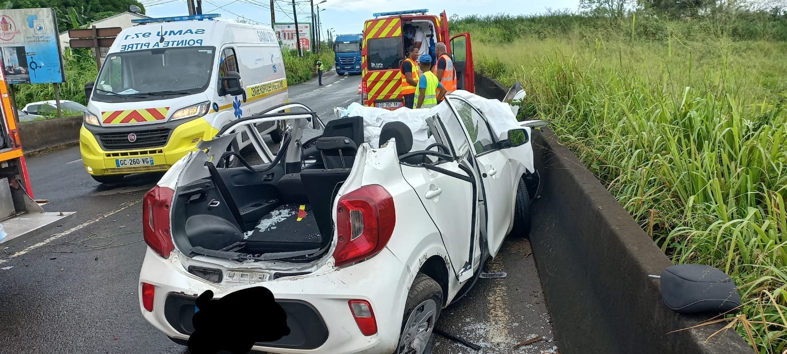 Une femme grièvement blessée dans un accident à Lamentin
